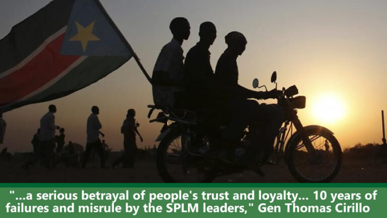 10 years of failures and misrule by the SPLM leaders: Gen Thomas ...